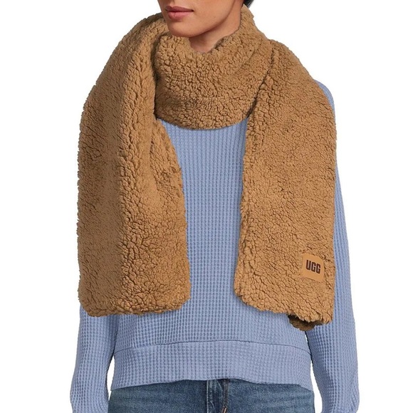 UGG | Accessories | Copy Copy Ugg Sherpa Oversized Scarf Caramel | Poshmark